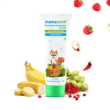 Mamaearth Fruit Punch Toothpaste Promotes Healthy Teeth & Gums | Safe ...
